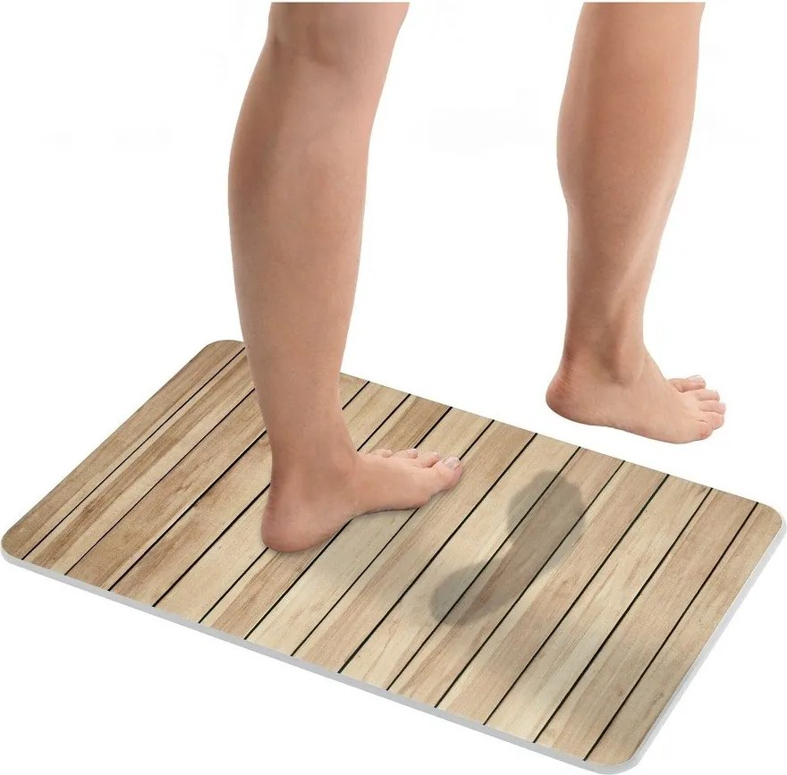 Z křemeliny koupelnová předložka v přírodní barvě 39x60 cm Lepiana – Wenko