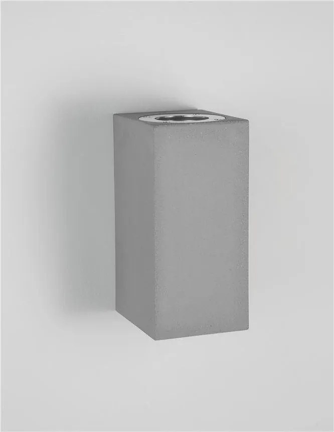NV 9790552 Venkovní nástěnné svítidlo FUENTO šedý beton skleněný difuzor GU10 2x7W IP65 100-240V bez žárovky světlo nahoru a dolů - NOVA LUCE