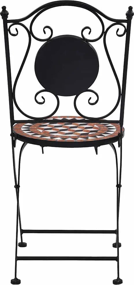 3dílný mozaikový bistro set keramický terakotový 279689