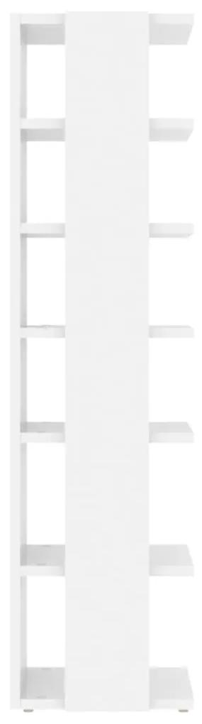 vidaXL Botníky 2 ks bílé s vysokým leskem 27,5x27x102 cm