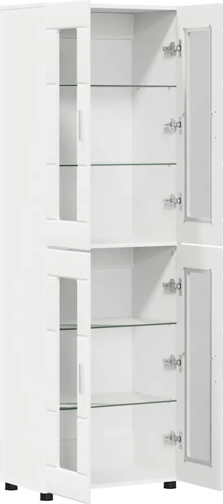 Vysoký bufet FLORIN 60 x 35 x 182 cm Bílá Kompozitní dřevo 3397904