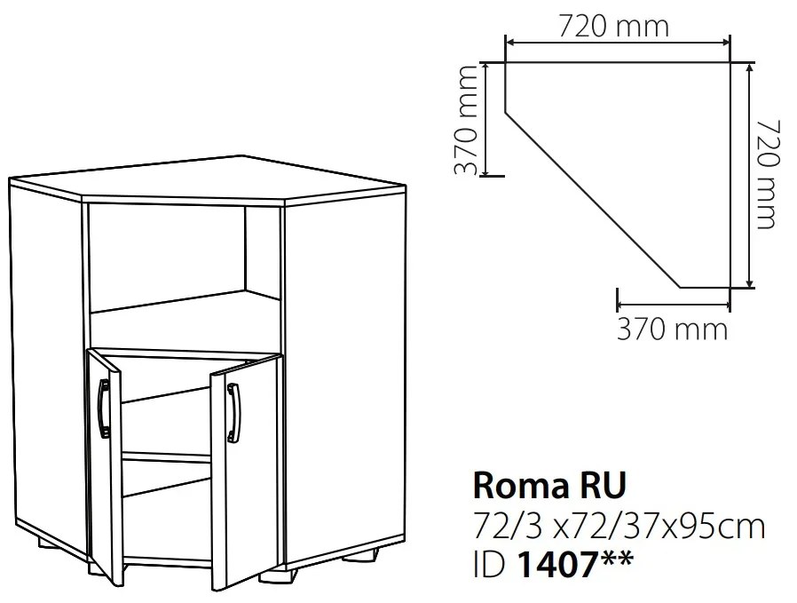 Komoda ROMA RU - dub artisan