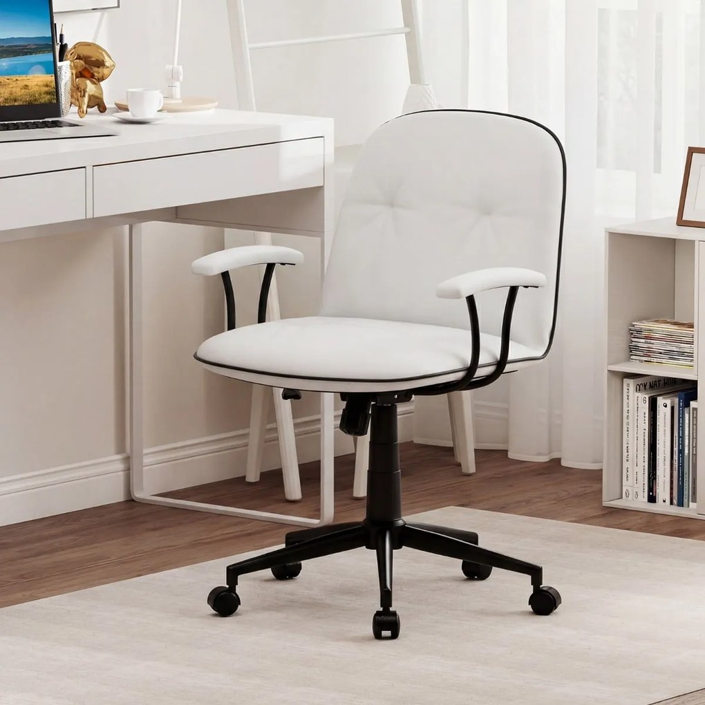 Costway Kancelářská židle ergonomická psací židle z umělé kůže