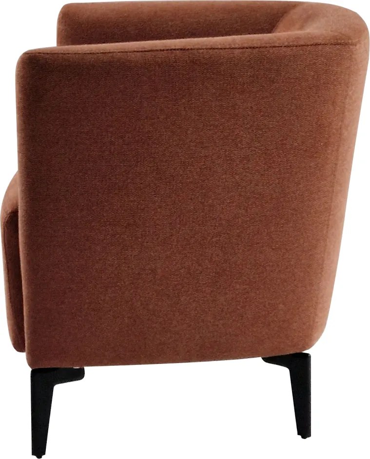 Designové křeslo, terakota/černá, KAPY