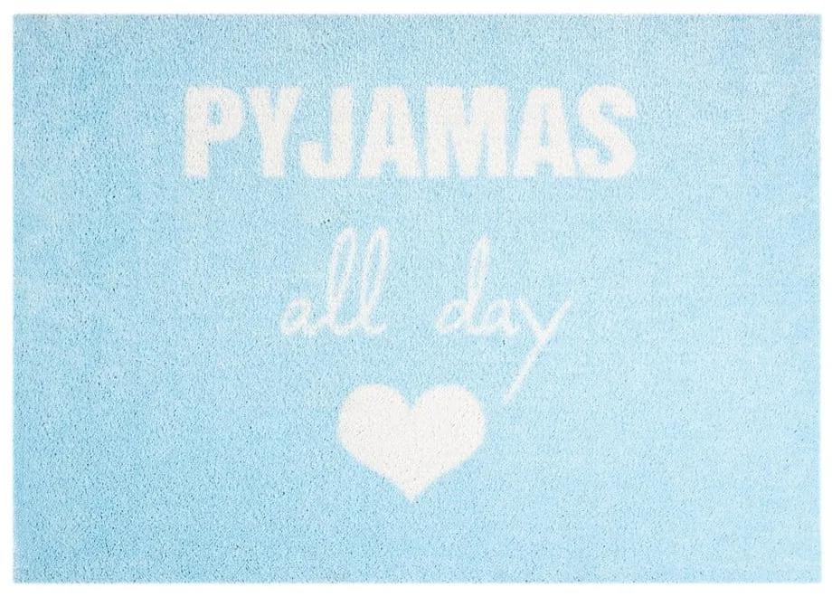 Modrá rohožka Mint Rugs StateMat Pyjamas All Day, 50 x 75 cm