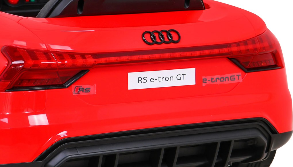 Ramiz Elektrické autíčko Audi RS E-Tron GT pro děti červené + dálkové ovládání + pohon 4x4 + rádio MP3 + LED + EVA