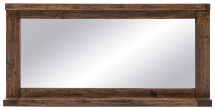 Masivní zrcadlo do koupelny z borovice 140x70 Adana