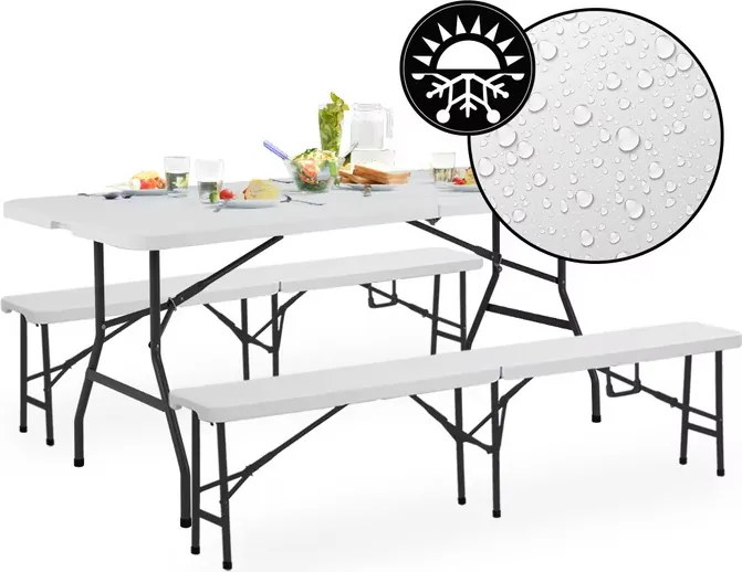 Deuba Pivní set 183 cm - bílý
