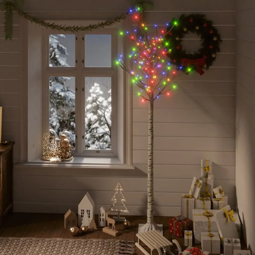 328683 vidaXL Vánoční stromek 180 LED 1,8 m barevné světlo vrba dovnitř i ven
