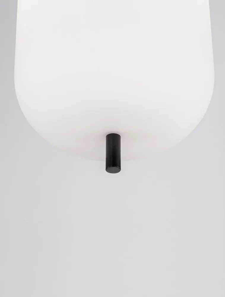 Bílé/černé skleněné závěsné svítidlo ø 22 cm Lato – Nova Luce
