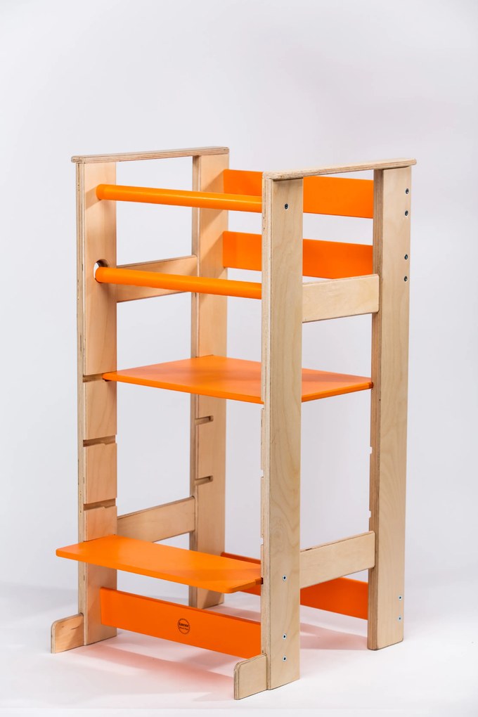 Lucas Wood Style učící věž Žofka - přírodní/oranžová Učící věž: přírodní/oranžová
