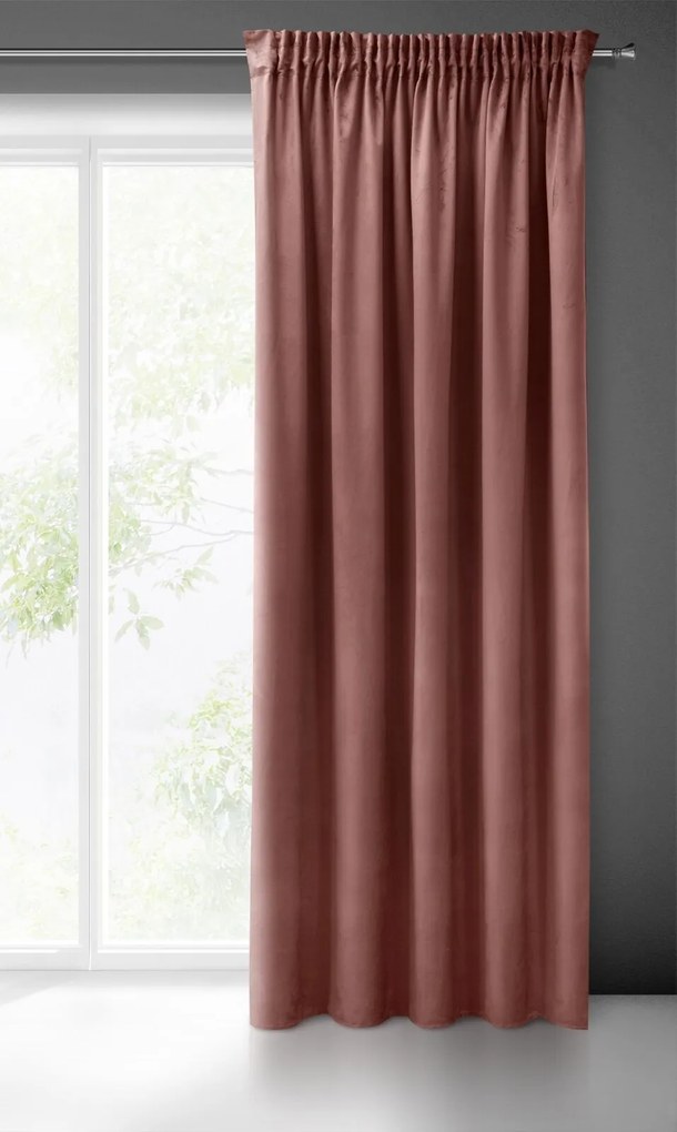 ZATEMŇOVACÍ ZÁVĚS NA PÁSCE PIERRE CARDIN SIBEL 140X270 CM STARORŮŽOVÁ