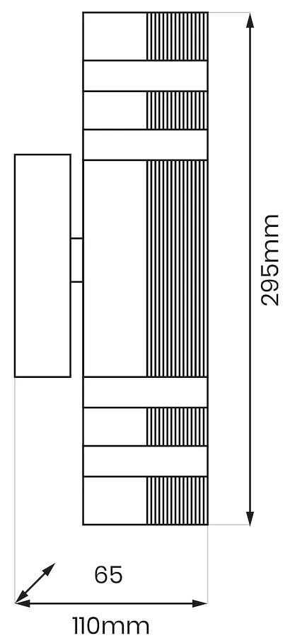 Exteriérové nástěnné svítidlo Vini, 1x skleněné/černé hliníkové stínítko, (29,5 cm)