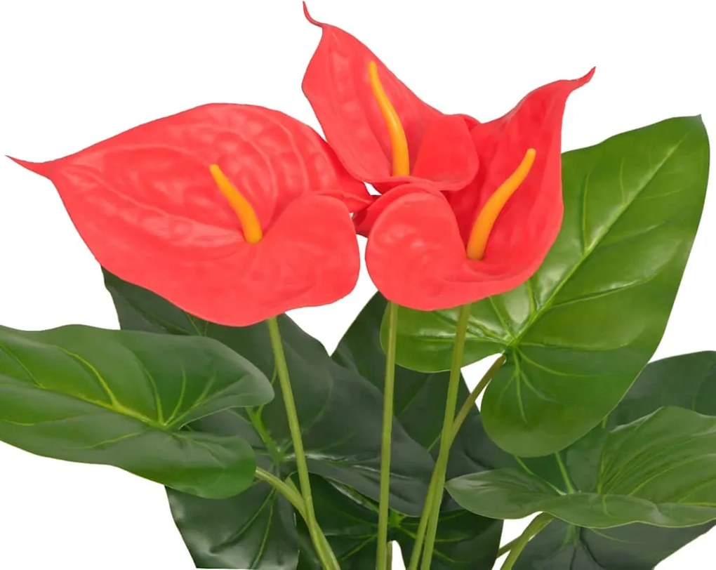 Umělá rostlina toulitka s květináčem 45 cm červenožlutá 244446
