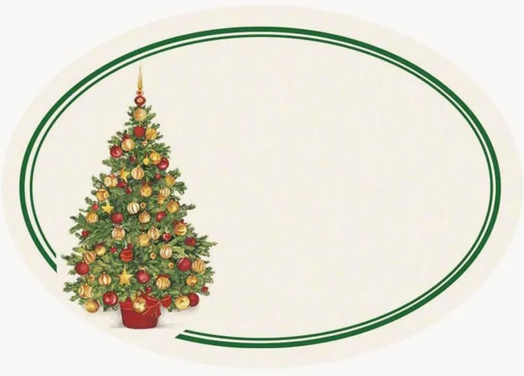 Samolepky na dárky Albero Natale, 6 ks