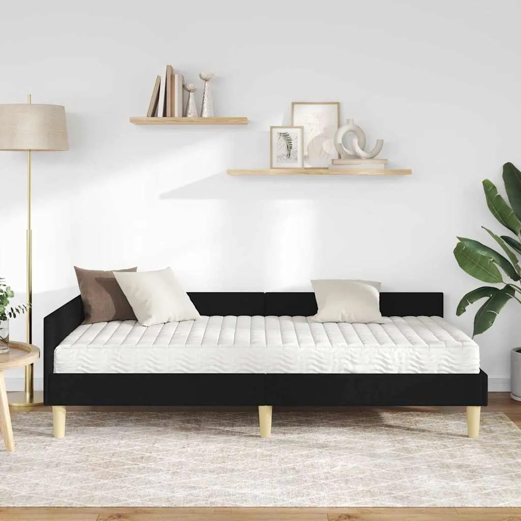 Rohový rám postele s matrací Jiný s čelo 2 ks Zelená textil 3393671