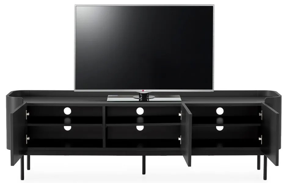 Černý TV stolek 180x55x40 cm Willa – MOME