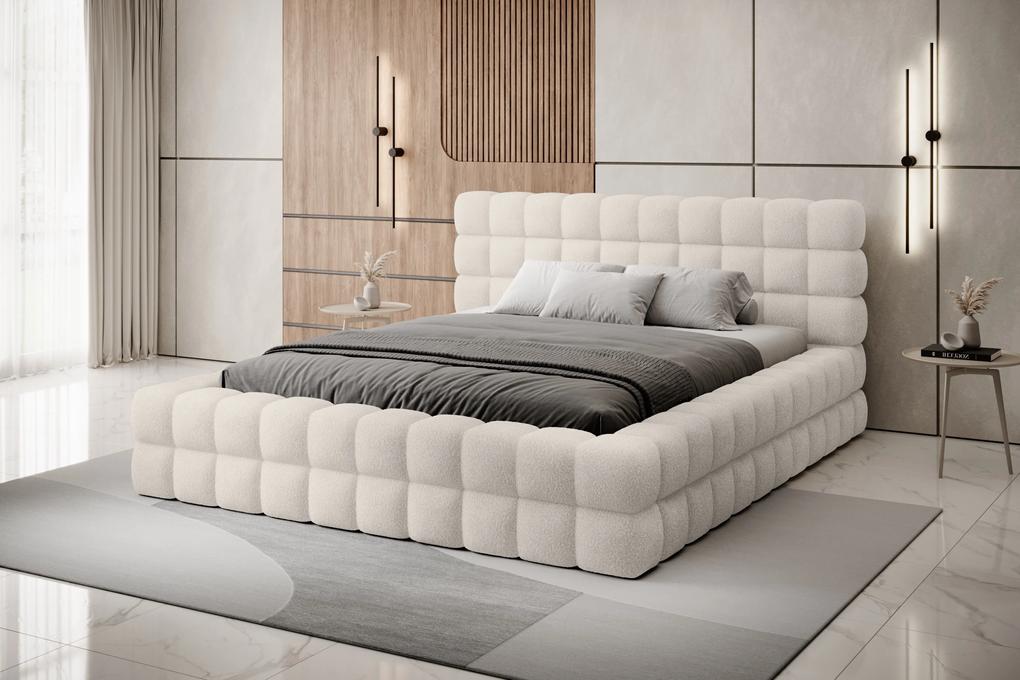 Eltap Čalouněná postel Dizzle Materiál a barva potahu: Jaffray 01 - bílá, Rozměry (cm): 160x200