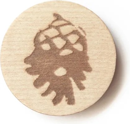 Dřevěná magnetka Pine Cone Wood Teemu Järvi Illustrations