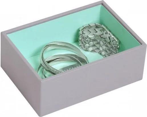 Krabička na šperky Stackers open mini šedo-mátová