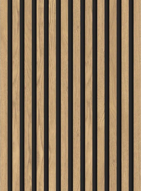 Mexen Lam-B, akustické stěnové lamely 275 × 30 cm, HDF deska 4 mm, technická dýha, borovice klasická, S100-275307-3015-012