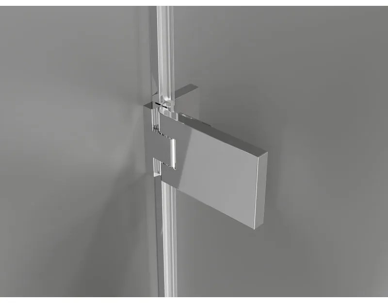 Mexen Lunar-F L skládací sprchový kout pravý 100 x 80 cm, 8mm čiré sklo, chromový profil, 836L-100-080-01-00-P