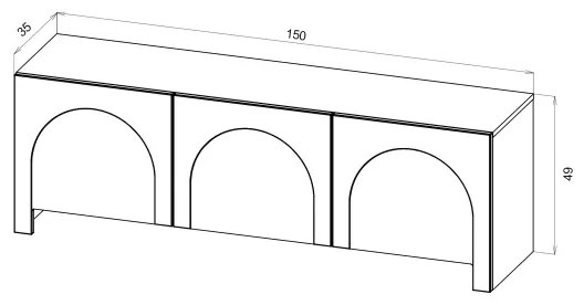 Televizní stolek NIO kašmír/béžová