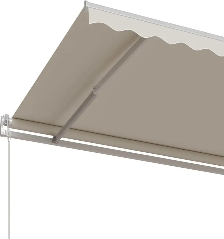 Automatická zatahovací markýza 400 x 350 cm krémová 3068987