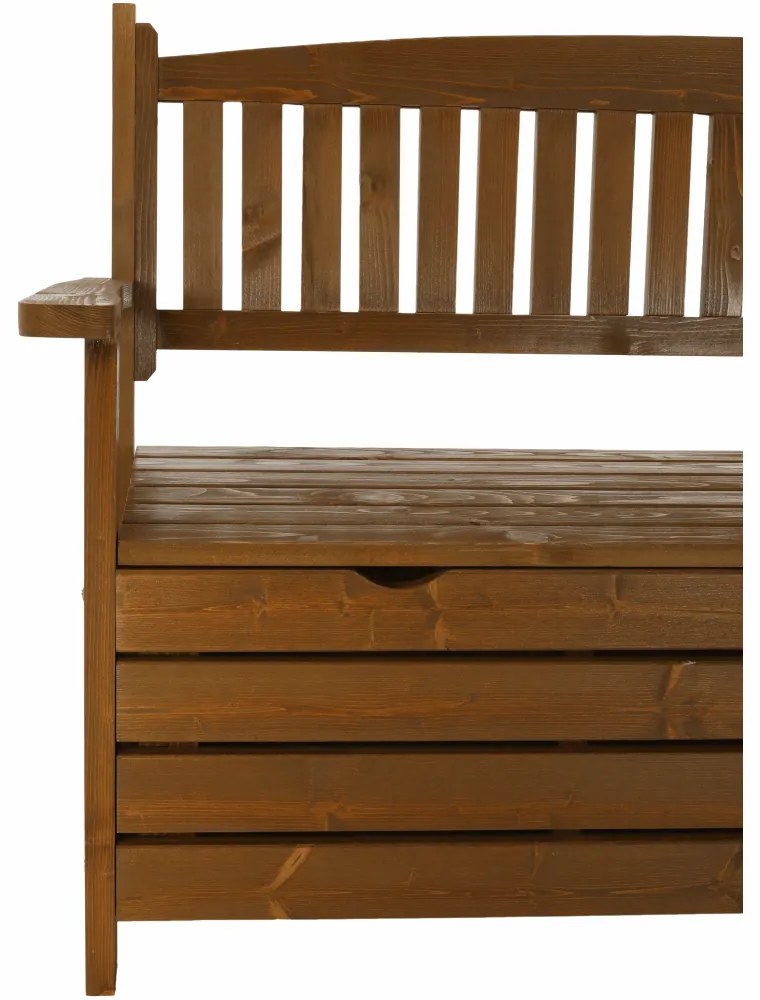 Zahradní dřevěná lavička AMULA 150 cm, hnědá
