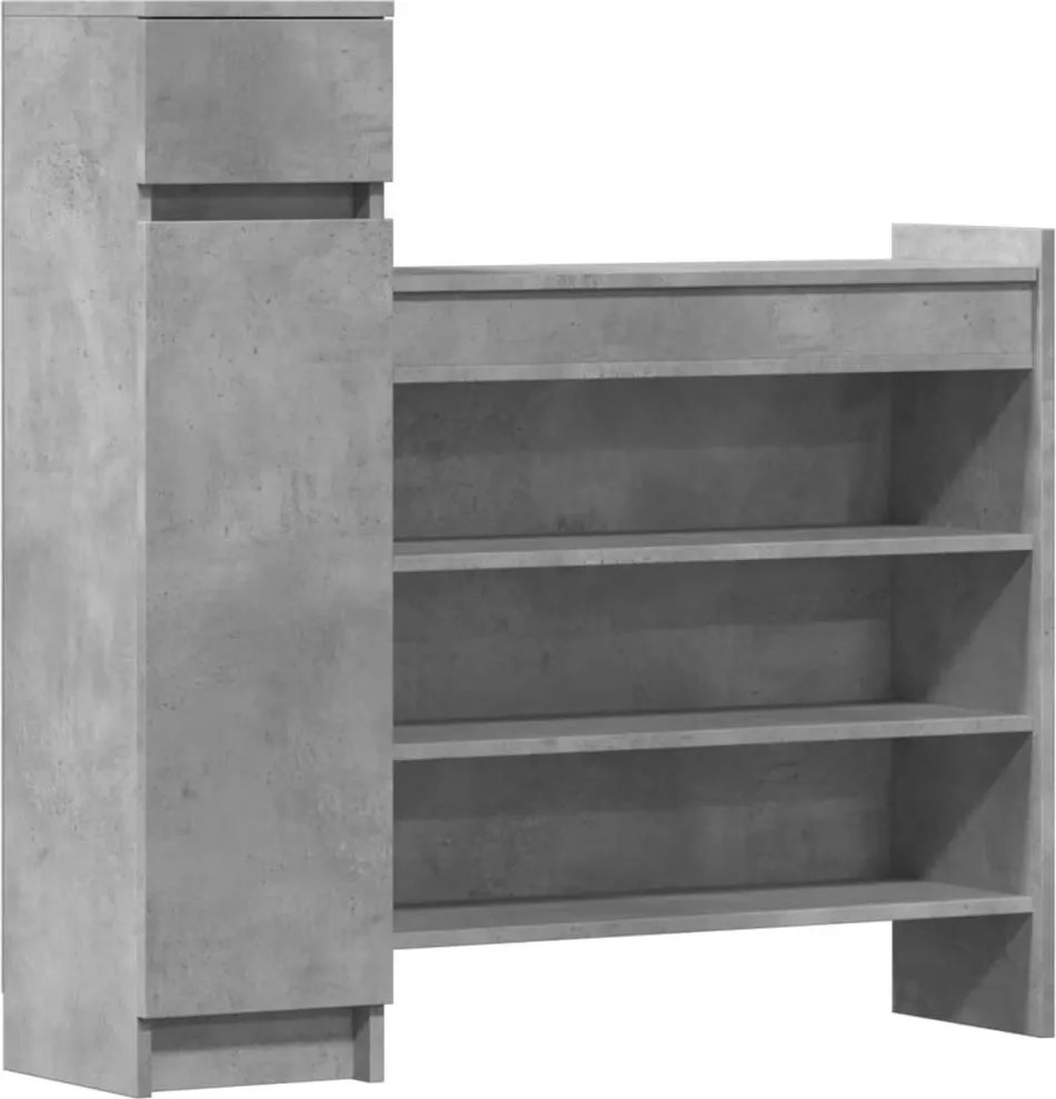 vidaXL Botník 100,5 x 28 x 100 cm kompozitní dřevo [840425] Barva: šedá sonoma