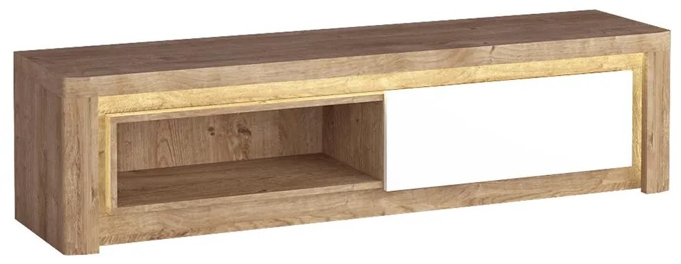 Obývací stěna LIVINIO | 5 dílů | 232,5 cm + 144 cm + 110x63 cm | sestava B | V CENĚ LED LIŠTY | ribbeck/bílá lesk