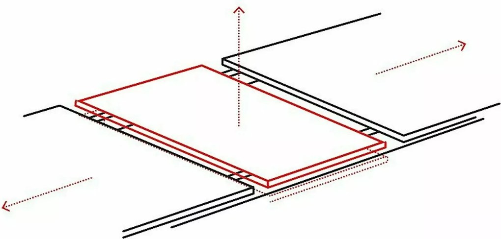 Jídelní rozkládací stůl Westin 120/160 cm keramika černý/bílý mramor