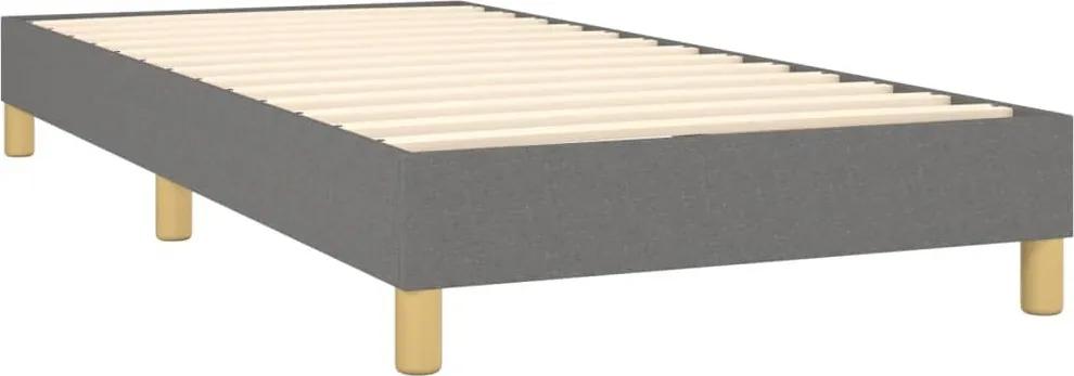 vidaXL Box spring postel s matrací a LED 90x200 cm textil [3133926] Barva: Modrá