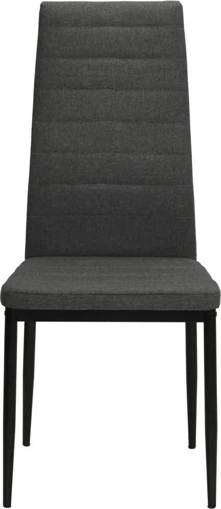 Jídelní židle 4 ks tmavě šedé textil 246180