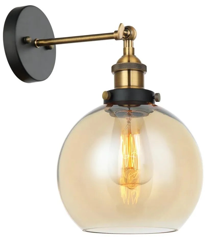 ITALUX MBM-4330/1 GD+AMB - Nástěnné svítidlo CARDENA 1xE27/40W/230V