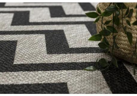 koberec SIZAL FLOORLUX 20340 stříbrný / Černá CIKCAK velikost 200x290 cm | krásné koberce cz