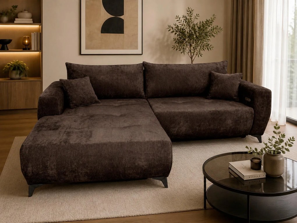 XXXLutz ROHOVÁ SEDAČKA, textil, hnědá P & B - Sedací soupravy - 00000F001605