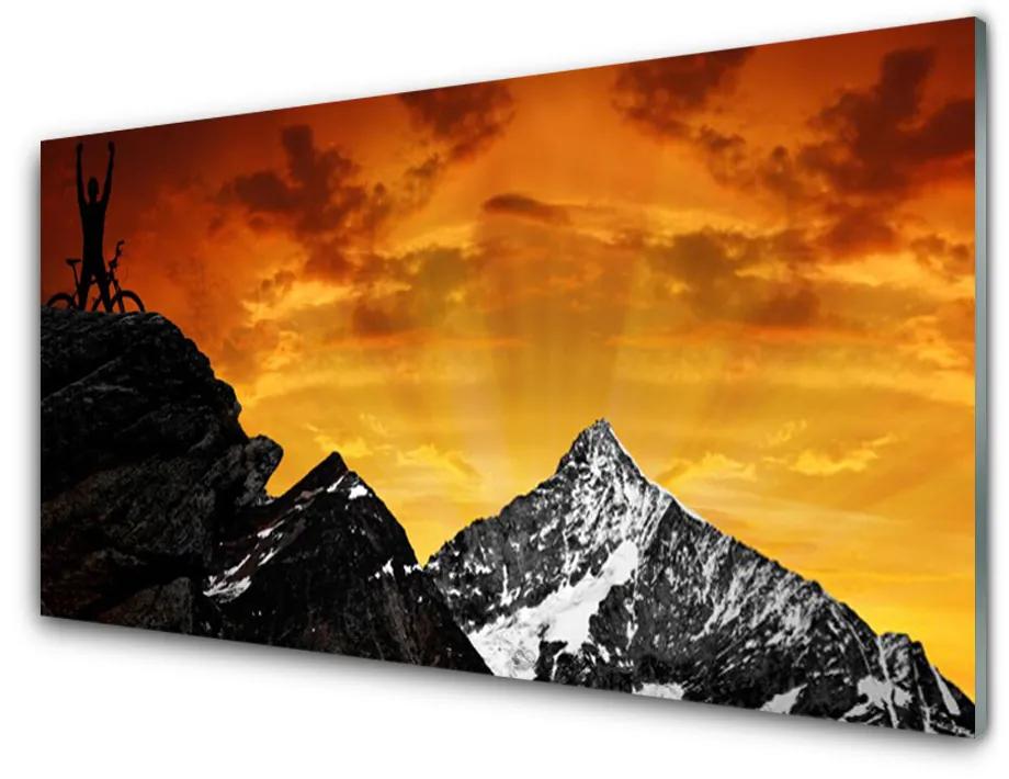 akrylový obraz Hory Krajina 125x50 cm