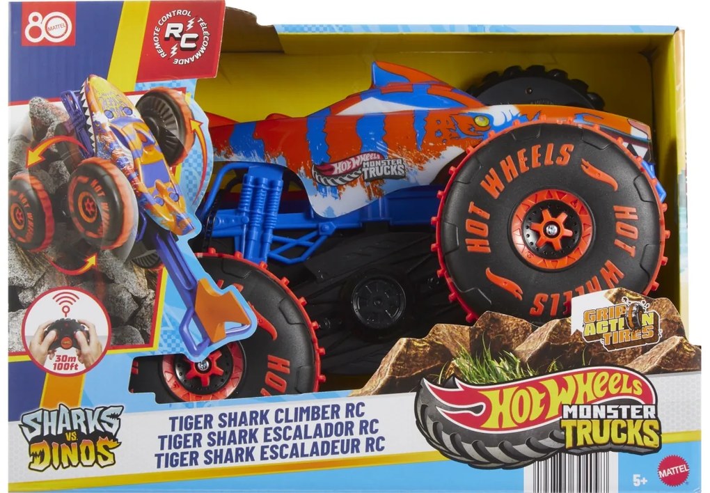 Hot Wheels RC Monster trucks Lezec tiger shark JFR39 TV