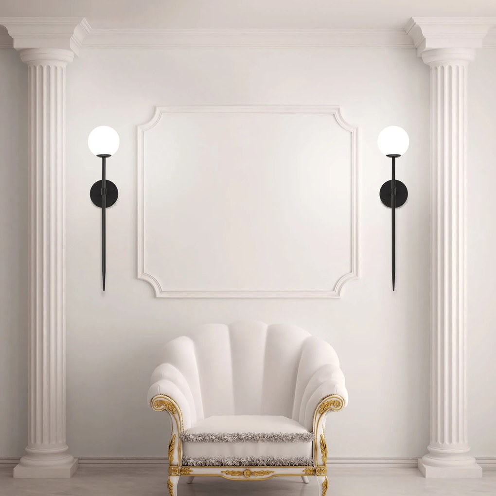Toolight - Moderní nástěnné svítidlo 75cm APP579-1W, černá, OSW-08758