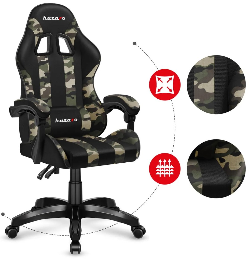 Herní křeslo HUZARO FORCE 4.5 Barva: Camo Mesh