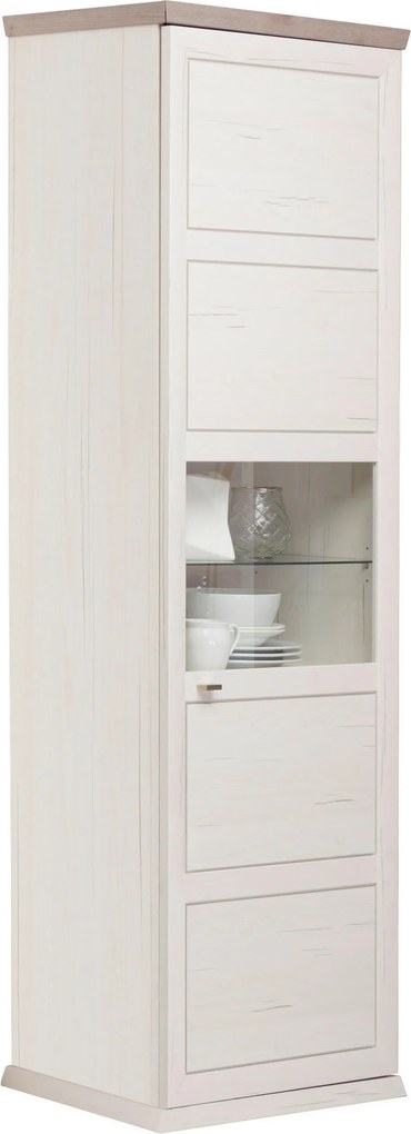 XXXLutz VITRÍNA, šedá, bílá, 69,4/209,2/42,5 cm Hom`in - Kredence a vitríny - 000003000167