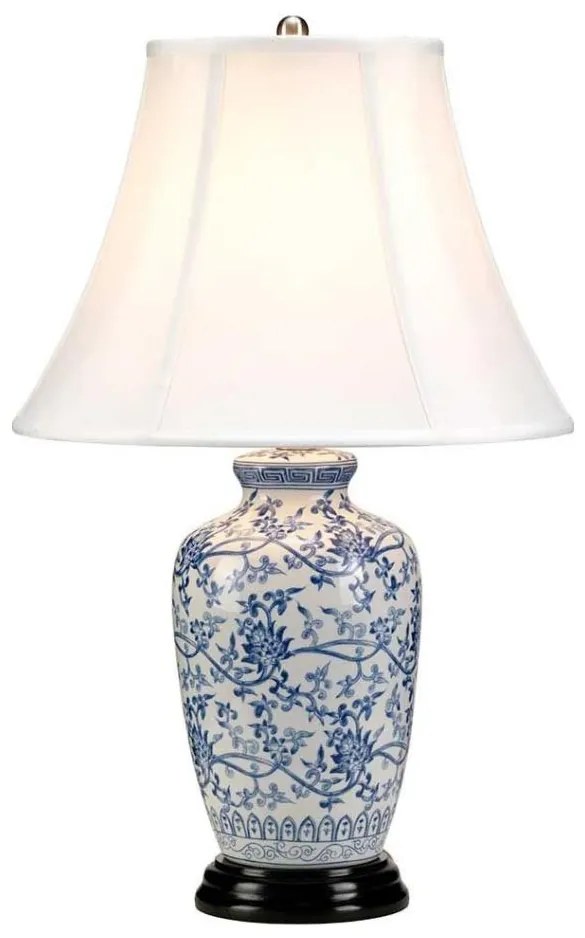 Elstead BLUE-G-JAR-TL - Stolní lampa BLUE GINGER JAR 1xE27/60W/230V