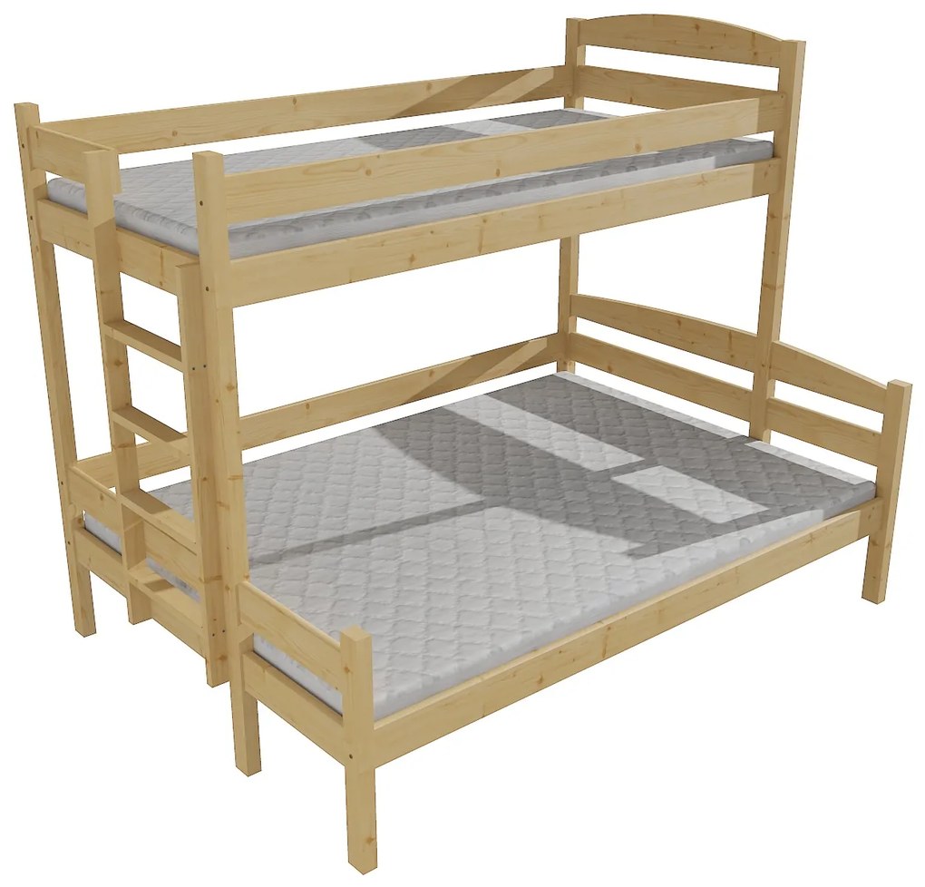 Vomaks Patrová postel s rozšířeným spodním lůžkem PPS 001 Rozměr: 90/120 x 200 cm, Barva: barva modrá, Varianta: vpravo