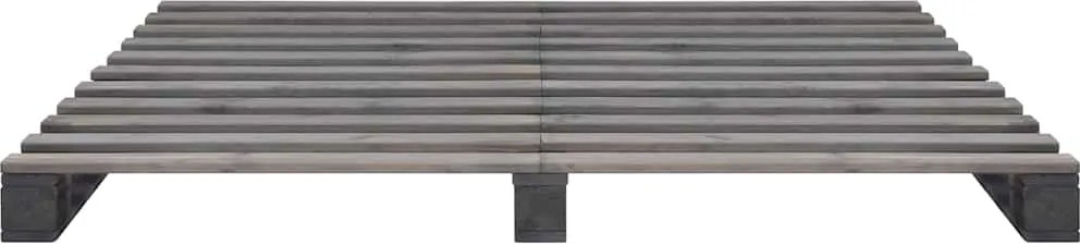 Rám postele z palet šedý masivní borovice 180 x 200 cm 285253