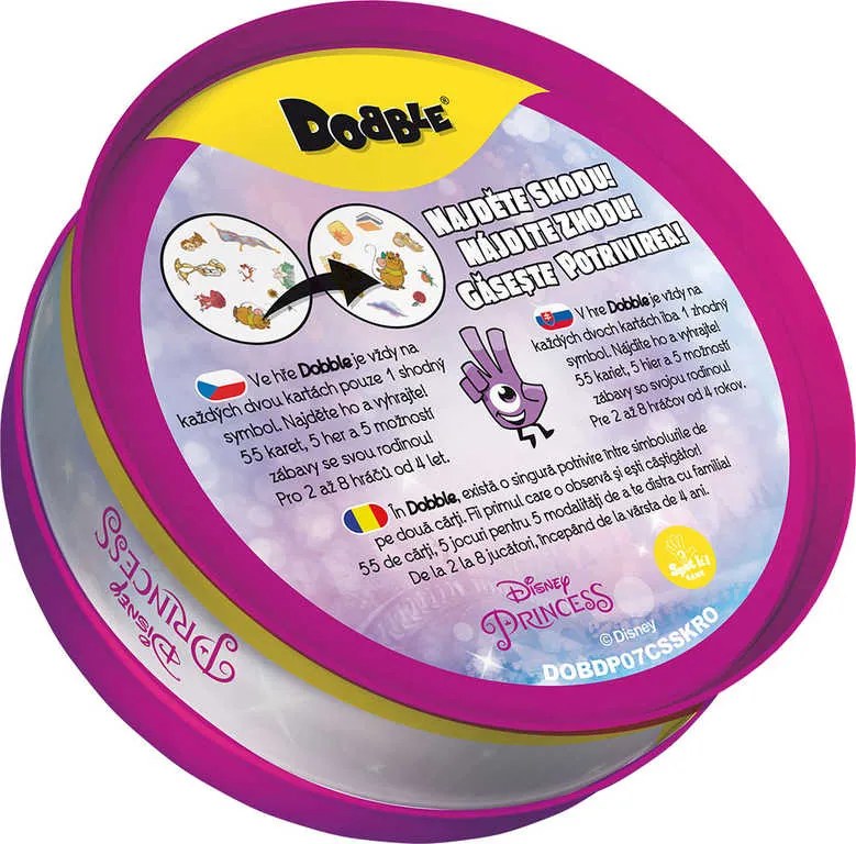 ASMODEE Hra postřehová Dobble Princezny Disney *SPOLEČENSKÉ HRY* asdobdp07cs
