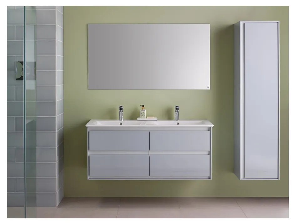 Ideal Standard Connect Air- Vysoká skříňka 160cm, levé / pravé, Lesklý bílý + matný bílý lak E0832B2