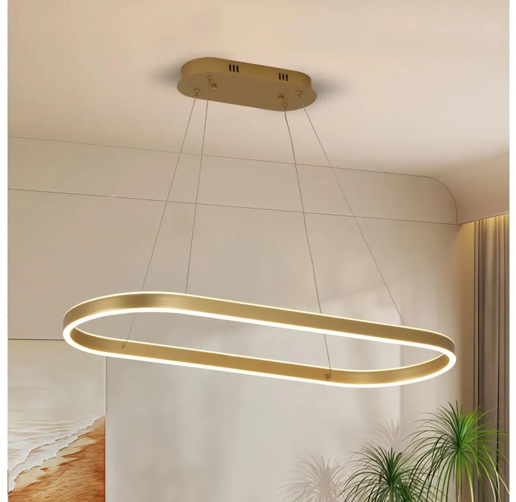Brilagi - LED Lustr na lanku PONDIE LED/44W/230V 80x30 cm zlatá