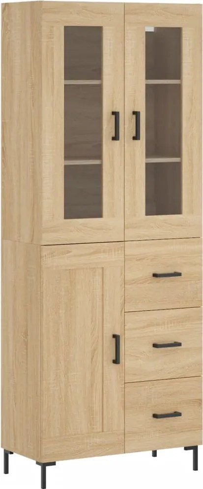 Skříň highboard dub sonoma 69,5 x 34 x 180 cm kompozitní dřevo 3198660