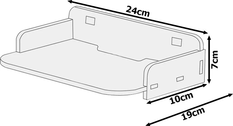 Verk Group Nástěnná police na knihy květiny bílá matná